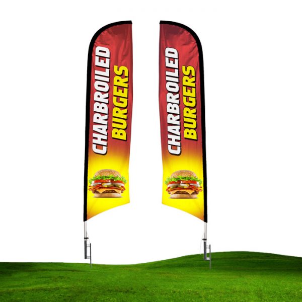 Feather Flag with Pole & Ground Stake – Davconn Signs & Printing Feather Flag with Pole & Ground Stake – Davconn Signs & Printing